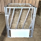 4 Pack of Aluminum 30" Long by 40" Tall Sheep & Goat Slant Bar Feeding ...