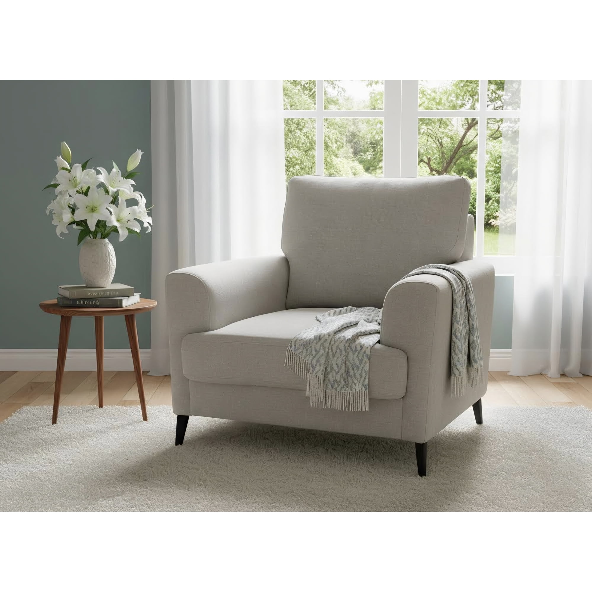Click here for K-Living Fabric Chair In Beige prices