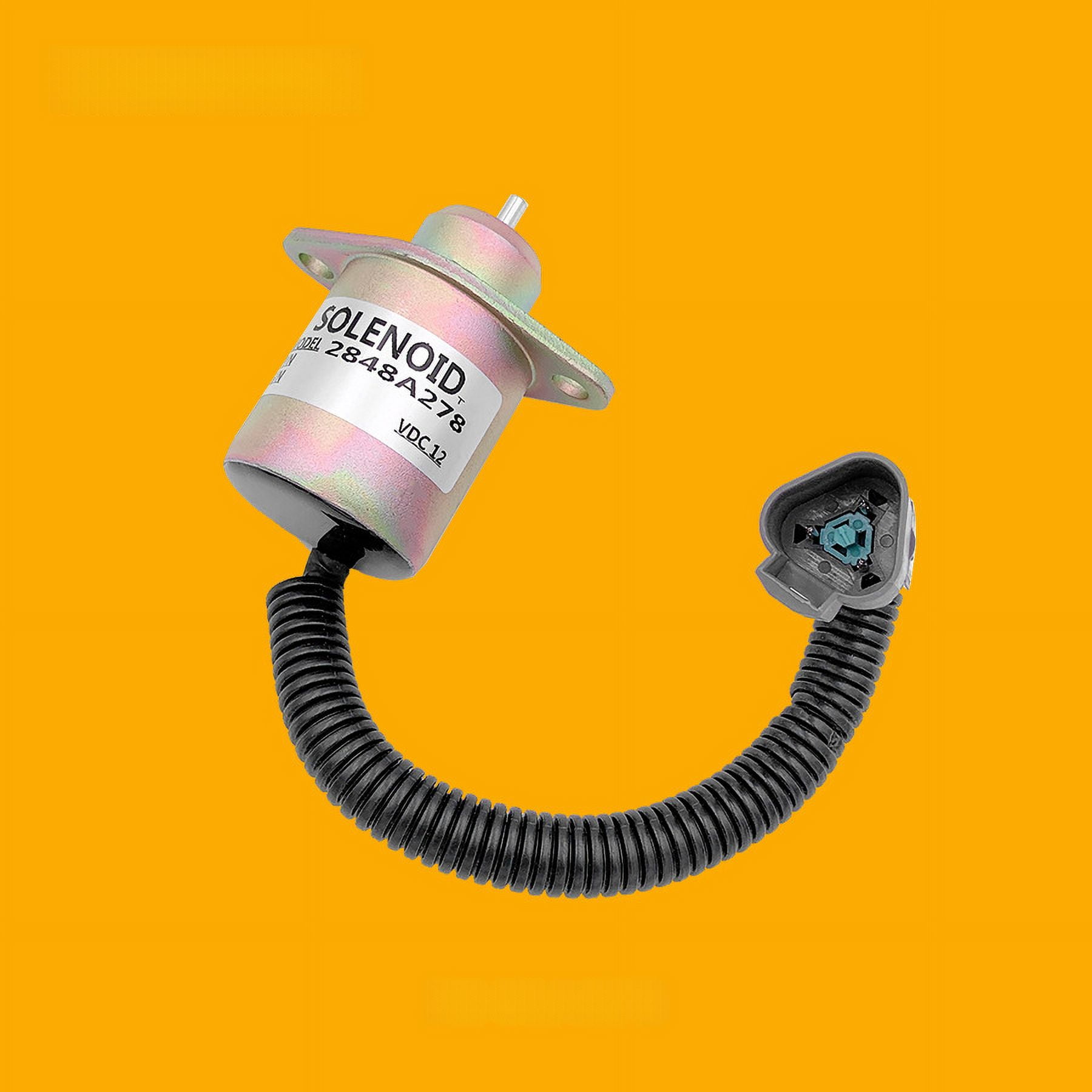 Válvula solenoide de apagado de llama aplicable a Caterpillar Yanmar Kubota Perkins 2848A278 ...
