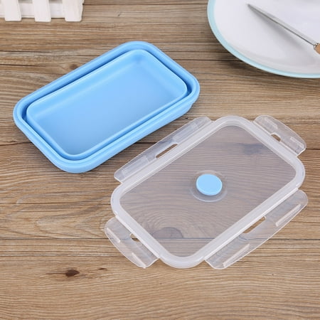 Spptty Collapsible Lunch Box, 800ml Silicone Collapsible Portable ...