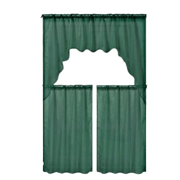 Gorgeous Home Linen Short Window Treatment Kitchen Curtain Voile Sheer ...