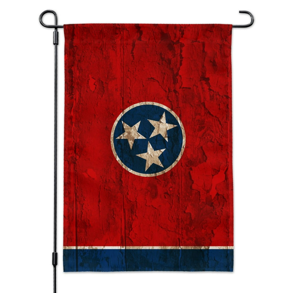 Rustic Distressed Tennessee State Flag Garden Yard Flag - Walmart.com ...