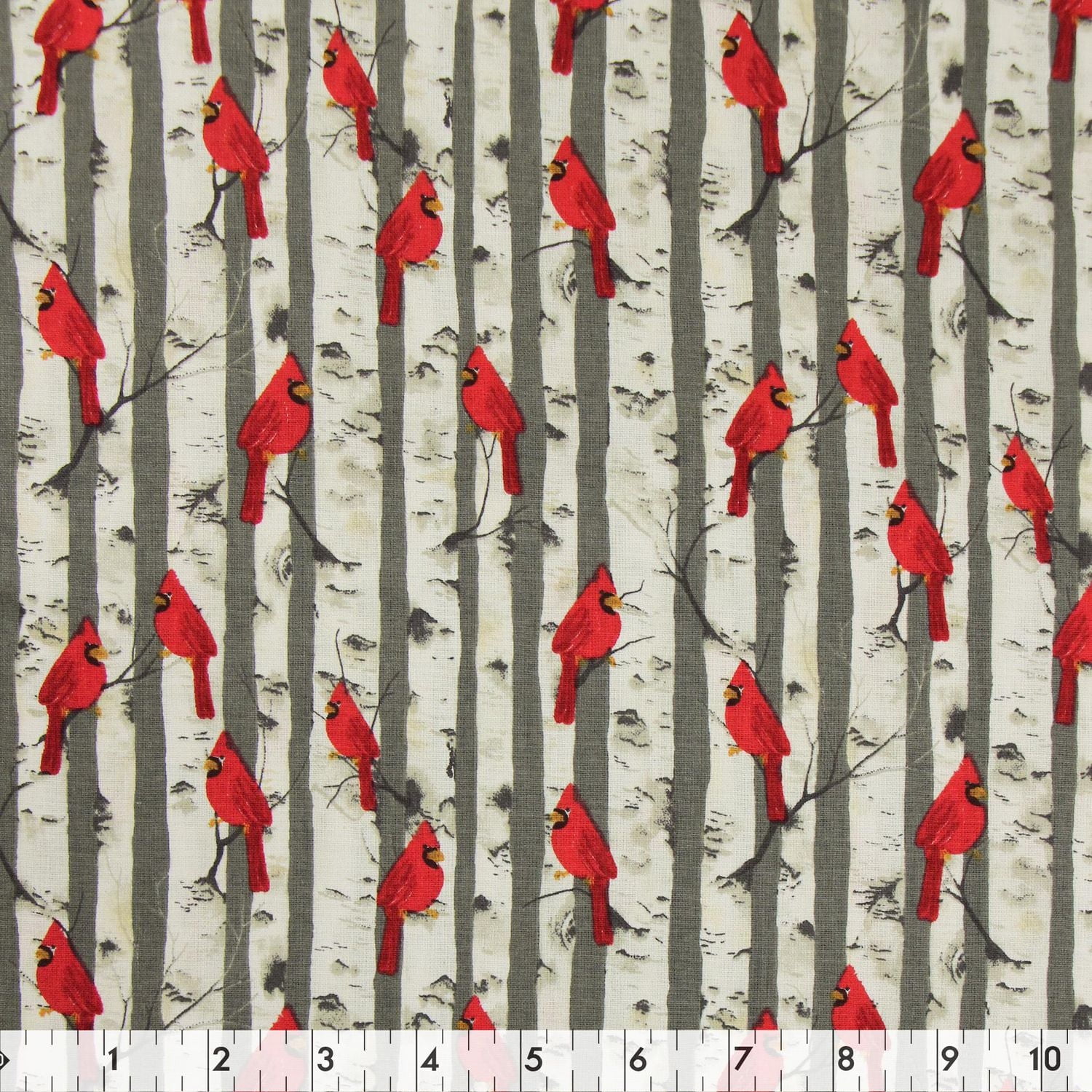 Click here for Fabric Creations Grey Cardinal Christmas Cotton Fa... prices
