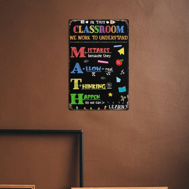 Back To School Supplies Telling Time Classroom Poster - 12x18 Inch ...