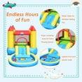 Gymax Bouncy Inflatable Castle with Water Pool Combo Slide, Jump Area ...