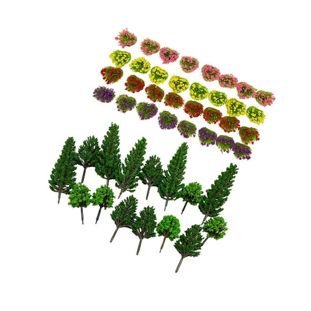 47 Pieces 1:100 Scale Model Trees trees set artificial train train ...