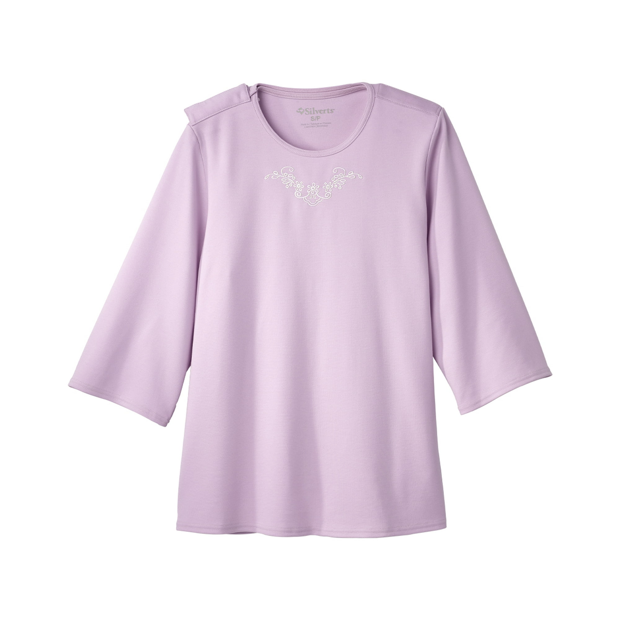 Click here for Silverts Womens Open Back Adaptive Embroidered Nec... prices