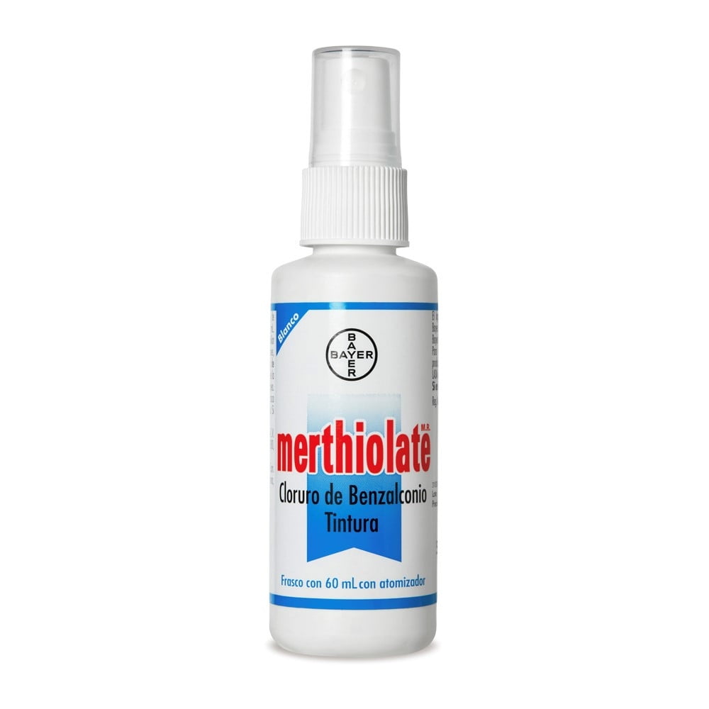 Cloruro de Benzalconio Tintura Merthiolate spray blanco 60 mlspray ...