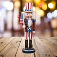 25CM Nutcracker Figures Christmas Decorative Wooden Festive Collectible ...