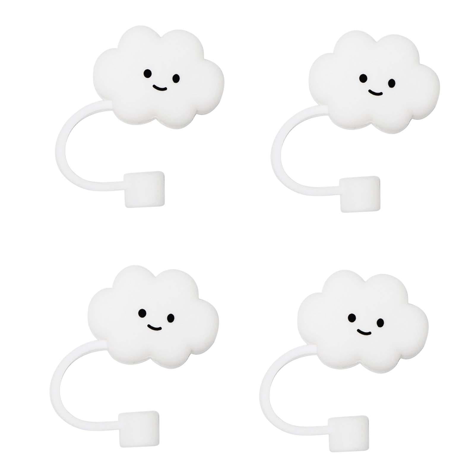 4 Pieces Clouds Shaped Straw Cover Straw Tips Cap Reusable Straw Plug ...