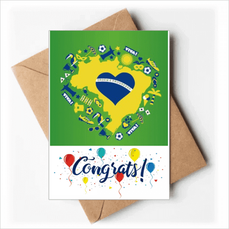 Shaped orderm brazil maps Wedding Cards Congratulations Greeting ...