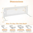 Bed Rail for Toddlers, Extra Long, Foldable Portable Swing Down Safety ...