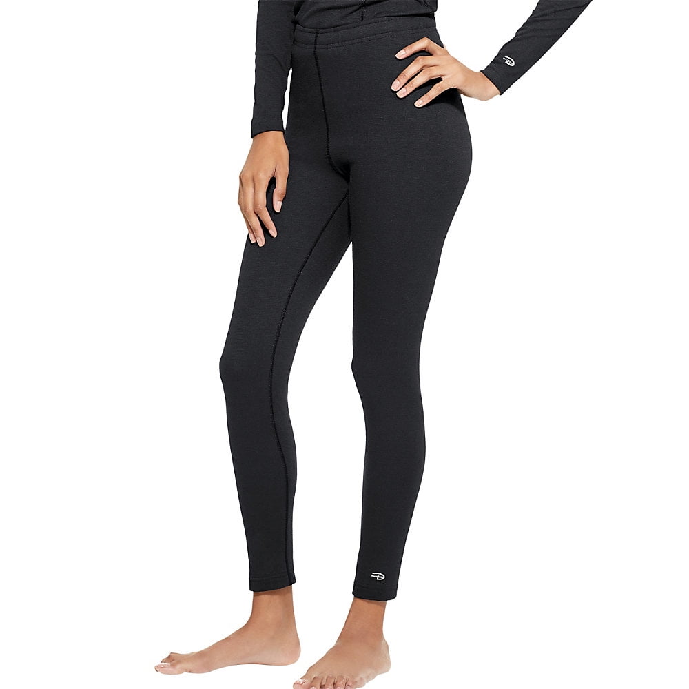 Champion Hanes Kew4 Duofold Varitherm Performance Womens Thermal Pants Size Medium Black