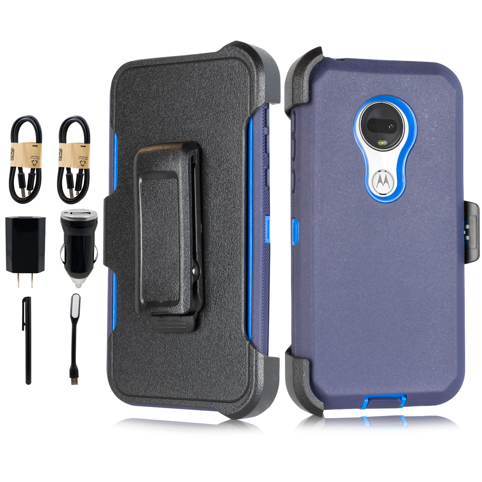 Value Pack for 5.7" Motorola Moto G7 Play Armor Holster Belt Clip ...