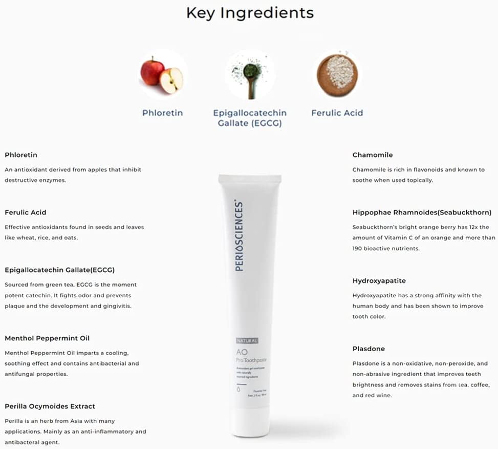 Buy PerioSciences AO Pro Toothpaste Hydrating, 3 oz Natural Mint Flavor ...