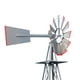 Ktaxon 8FT Weather Resistant Yard Garden Windmill Gray & Red Ornamental ...