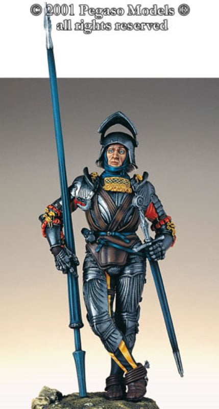 Pegaso Models 90mm German Knight 1513 White Metal Figure Kit #90-009 ...