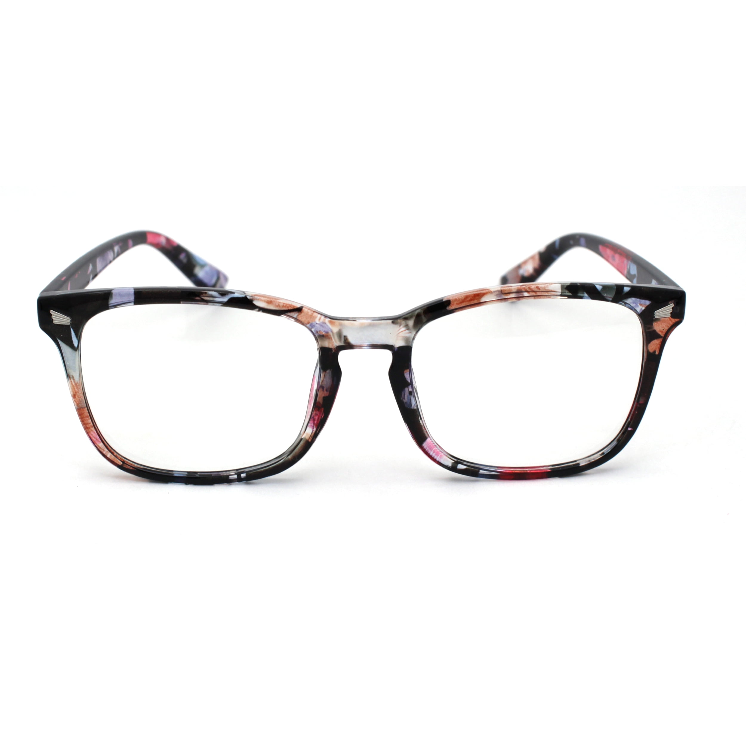 Thin Plastic Horn Rim UV Blue Light Computer Eye Protection Glasses ...