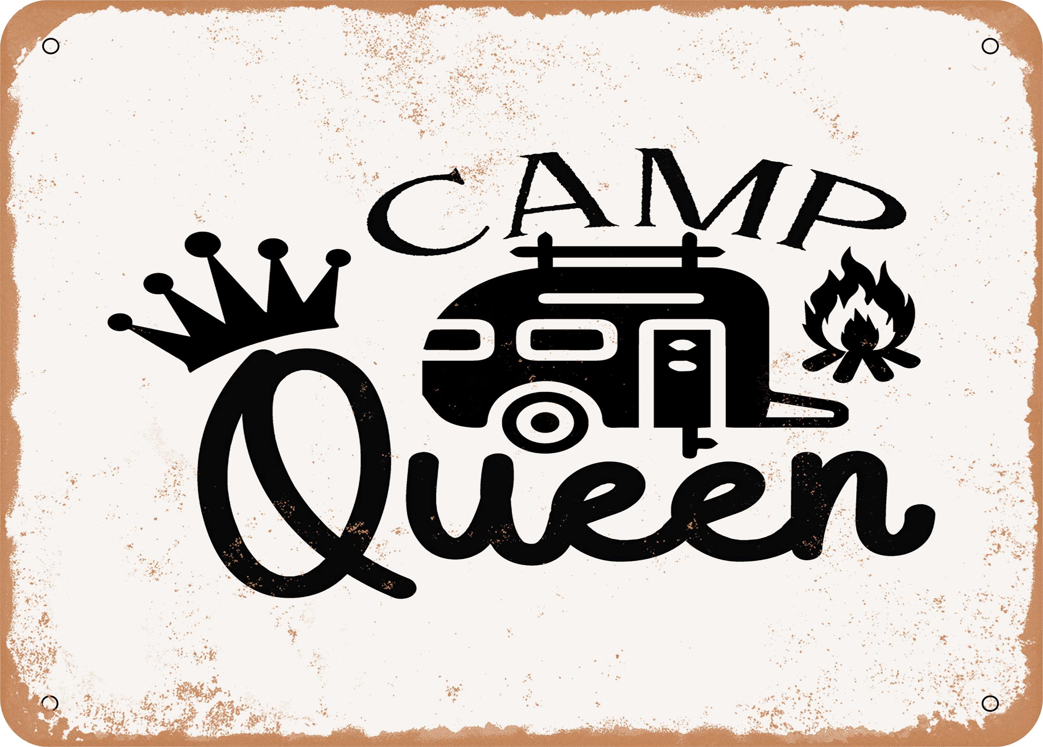 10 x 14 METAL SIGN - Camp Queen - 2 - Vintage Rusty Look - Walmart.com