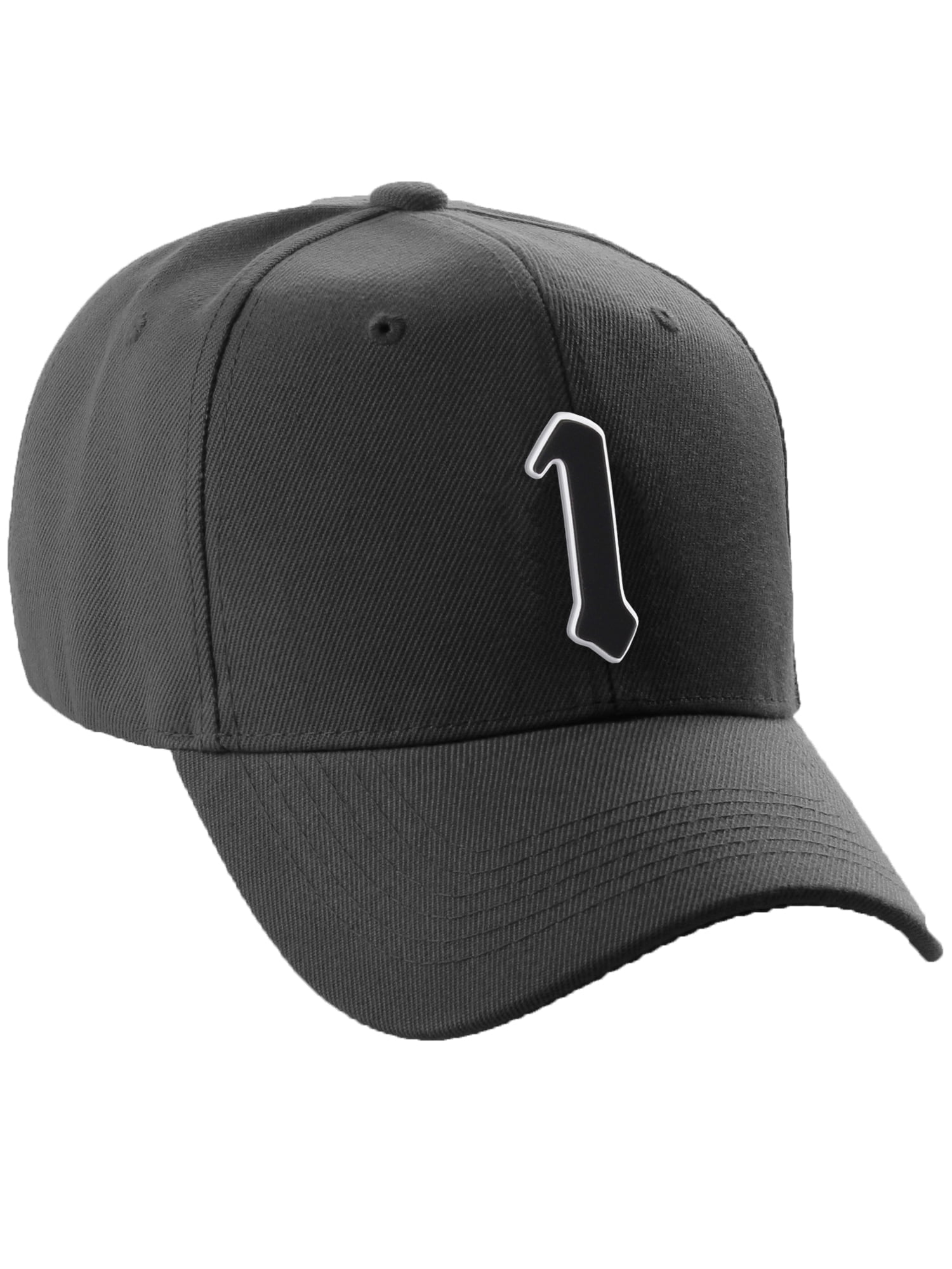 Daxton Structured Baseball Hat Cap Old English A to Z Letter Number ...