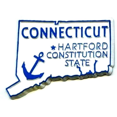 Connecticut State Map and Landmarks Collage Fridge Souvenir Collectible ...