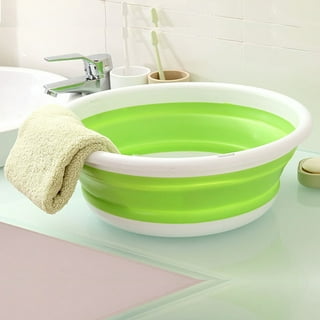 YBM Home Round Dish Wash Basin Dishpan for Washing Dishes, Plastic ...