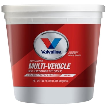 Valvoline 4 LB Tub High Temperature Red Grease, Multi-Vehicle Wheel ...