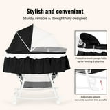 Dream On Me Lacy Portable 2-in-1 Bassinet & Cradle in Black ...