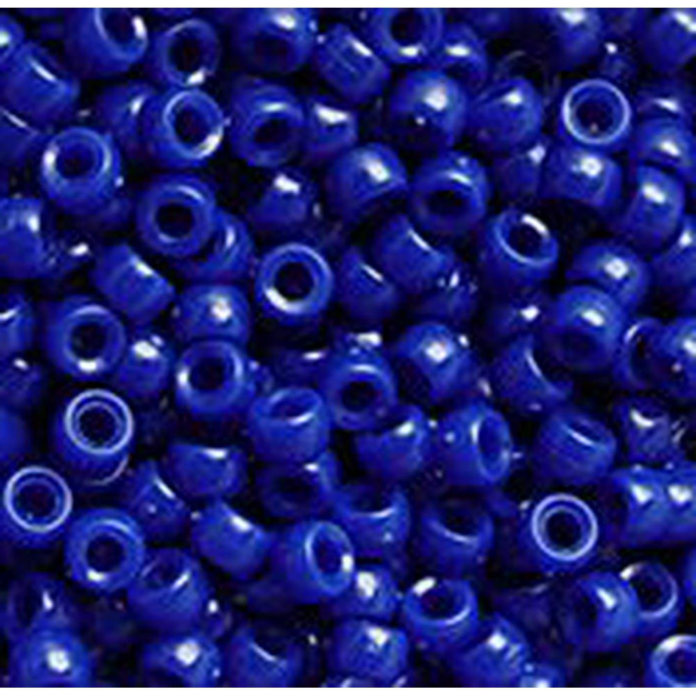 Jolly Store Crafts 9x6mm Blue Pony Beads, 500pc., Made in the USA ...