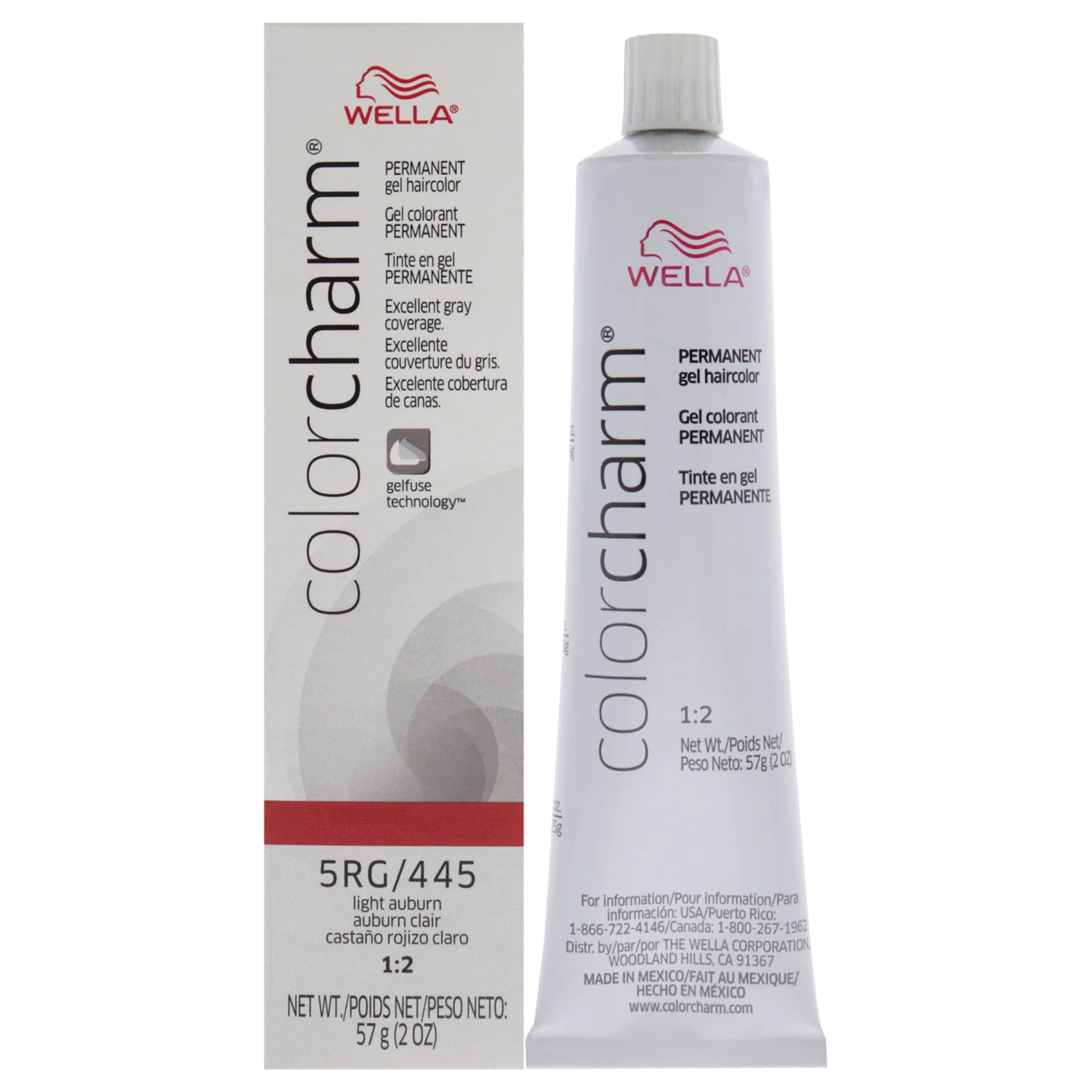WELLA COLOR CHARM, HAIR COLOR Permanent Light Auburn Gel Hair HC-G445 ...