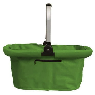 JanetBasket Cherry Large Aluminum Frame Basket, 18" x 10" x 9.5 ...