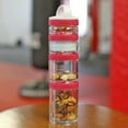 BlenderBottle GoStak Snacking Mini Containers Starter 4pk, Dark Pink ...