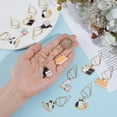 12Pcs 6 Styles Carbon Steel Paper Clips with Cat Alloy Enamel Pendant ...