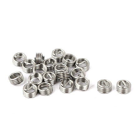 M3 x 0.5mm x 1D Helicoil Wire Thread Repair Inserts Silver Tone 20pcs ...