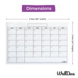 "WallDeca Large Monthly Dry Erase Whiteboard Calendar Planner: Big ...