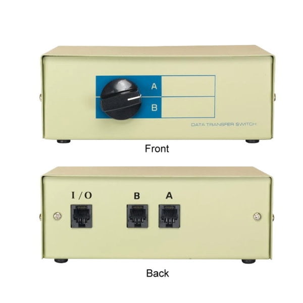 Kentek RJ11 2 Way Manual Data Switch Box Telephone Jack 11 Pin Female I ...