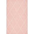 nuLOOM Dotted Diamond Trellis Wool Area Rug, 7' 6" x 9' 6", Baby Pink ...