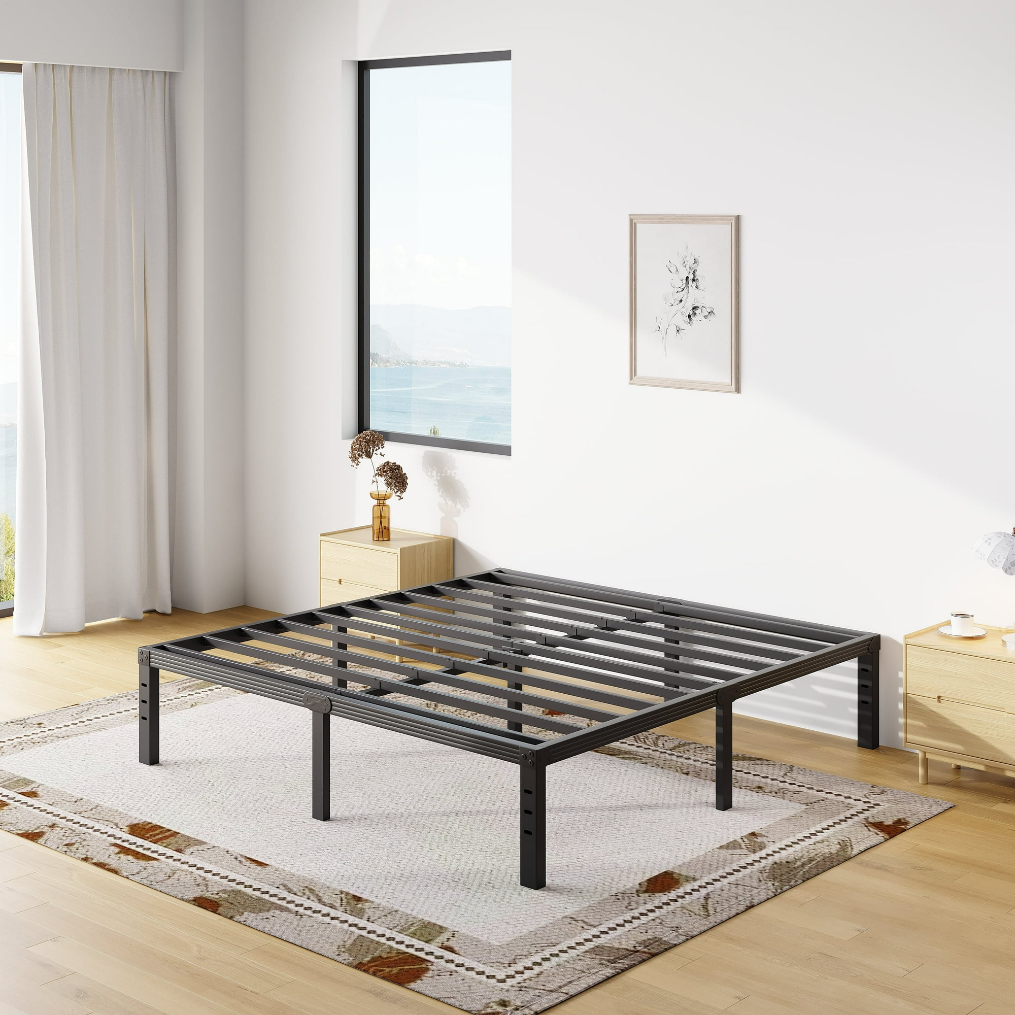Click here for Comasach 18 Inch King Bed Frame  Easy Assembly  He... prices
