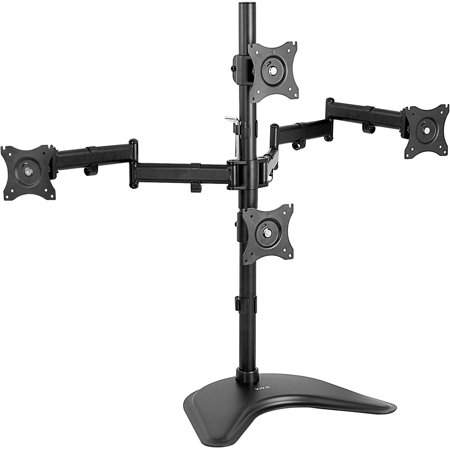 Quad LCD Monitor Desk Stand Mount, Free-Standing 3 Plus 1, Holds 4 ...