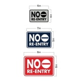 Classic Framed No Re-Entry Sign (White) - Medium - Walmart.com