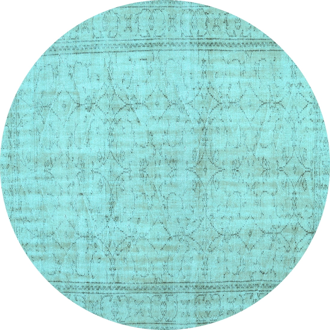 Ahgly Company Indoor Round Abstract Light Blue Contemporary Area Rugs ...