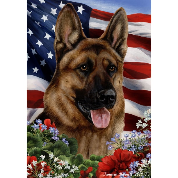 German Shepherd - Best of Breed Patriotic I Garden Flags - Walmart.com