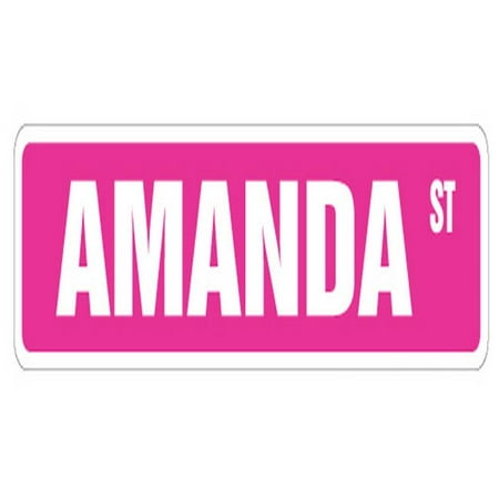 SignMission SS-Amanda 18 in. Amanda Street Childrens Name Room Sign ...