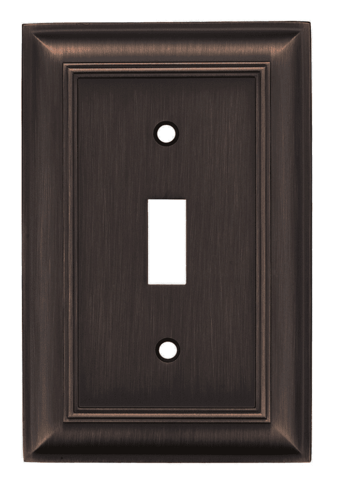 allen + roth Cosgrove 1-Gang Oil-Rubbed Bronze Single Wall Plate Z1768T ...