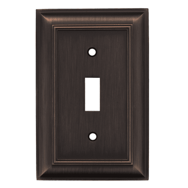 allen + roth Cosgrove 1-Gang Oil-Rubbed Bronze Single Wall Plate Z1768T ...