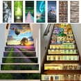 3D Landscape Mural Stair Stickers Adhesive Vinyl Stairway Riser ...