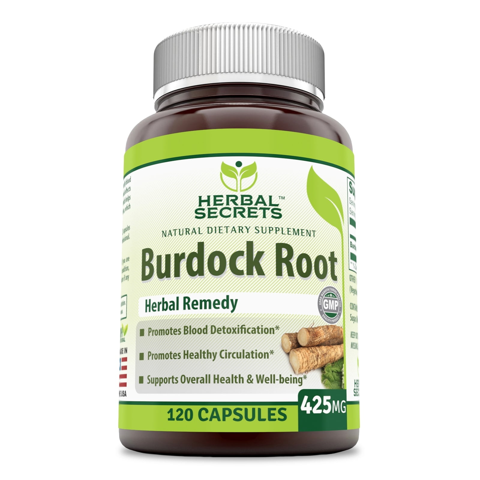 Herbal Secrets Burdock Root 425 Mg 120 Capsules - Walmart.com