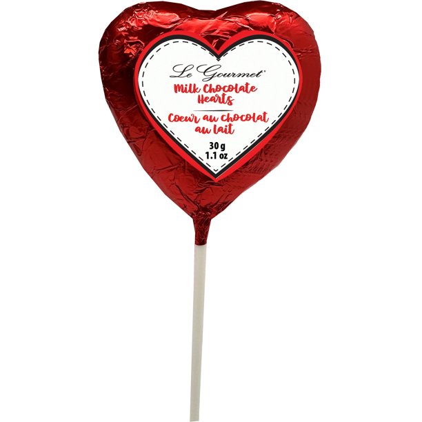 Le Gourmet milk chocolate heart pop, Le Gourmet milk chocolate heart ...