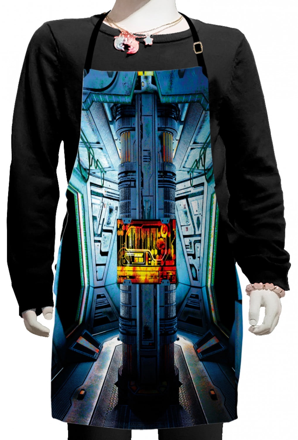 Outer Space Kids Apron, Space Ship Station Base Control Room Technology ...