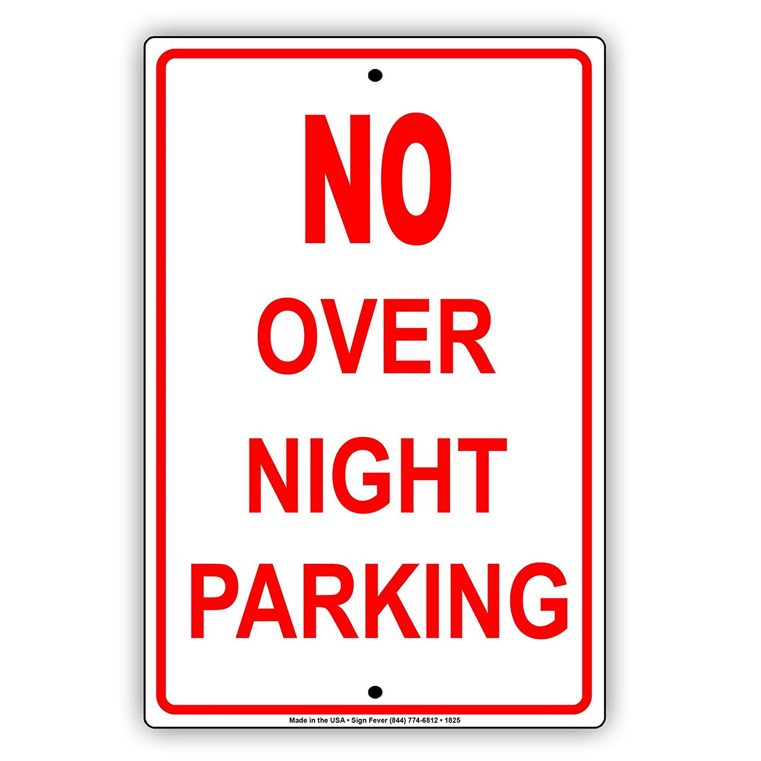 No Over Night Parking Restriction Alert Attention Caution Warning ...